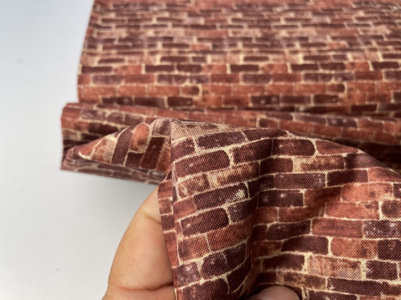 Patchwork stof - Northcott, naturescapes basics, red brick